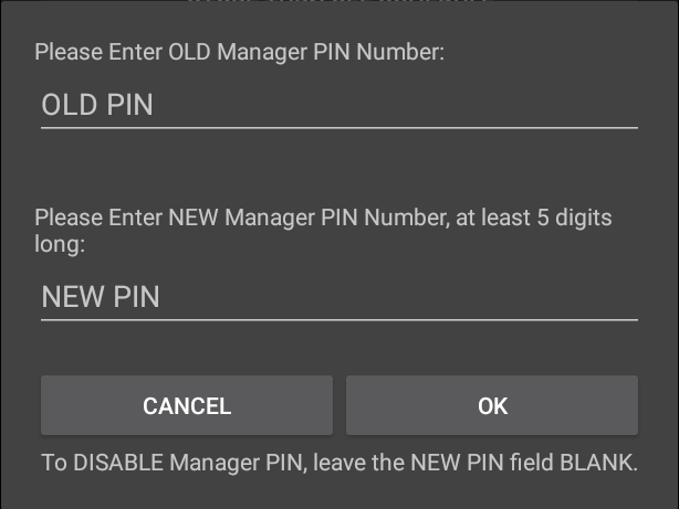 How to update the Manager Pin – Menufy Help