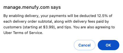 Set up 3rd Party Delivery for Traditional Menufy Partners or Clover ...