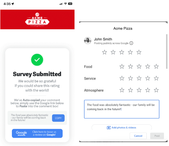 Google Review – Menufy Help